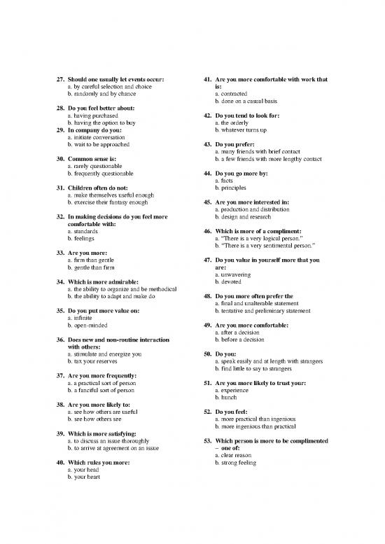 Personality Pdf 96540 | Mbti Personality Type Test