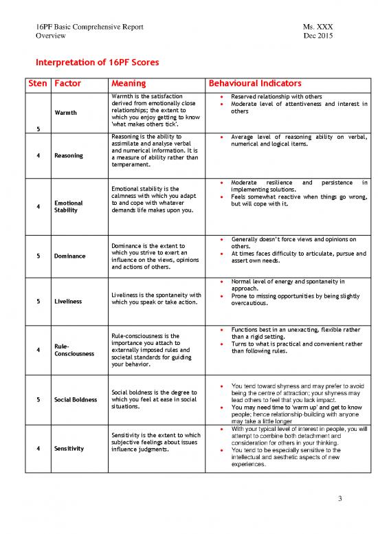 Personality Pdf 96501 Media Link File 16pf Sample Report