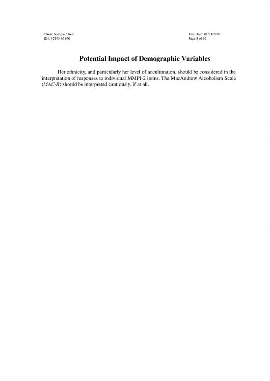 Mmpi Test Pdf 96169 | Mmpi 2 Adult Interpretive Sample