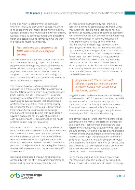 Personality Pdf 96080 | White Paper Creating Clarity Addressing ...