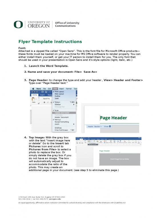 Flyer Template Instructions 1xyjria | Flyer Template Word