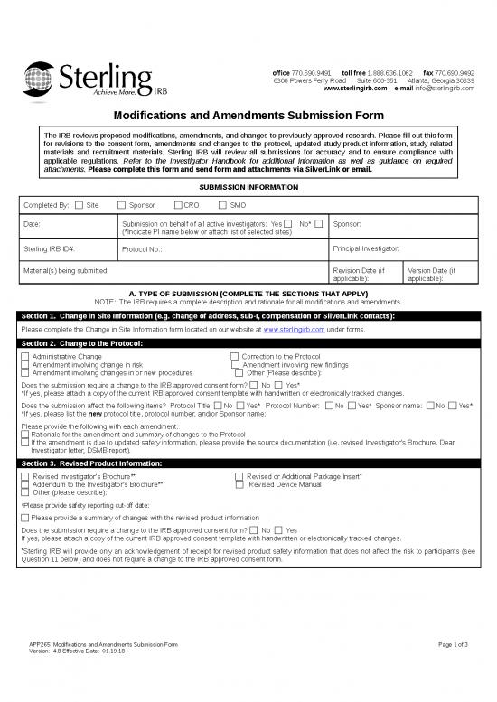 App265 Modifications And Amendments Submission Form Formfill 1 | Flyer ...