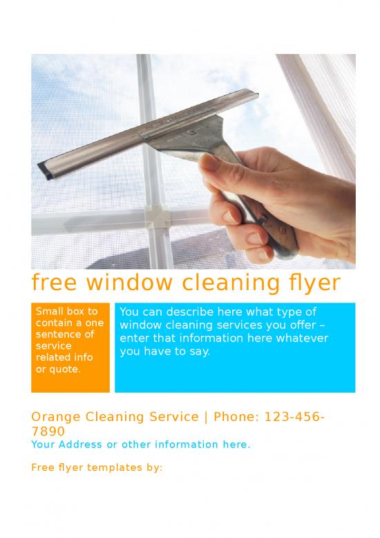 Free Window Cleaning Flyer Template | Flyer Template Word