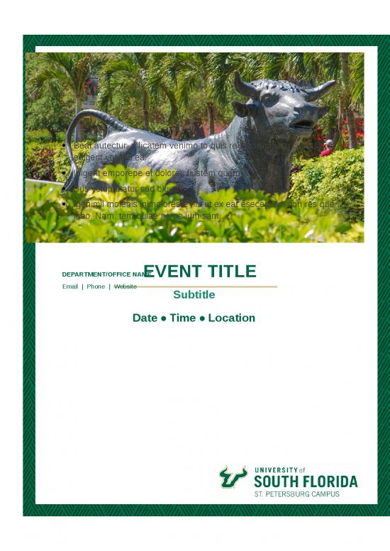 Flyer Template Usf Stpetersburg2020 | Flyer Template Word