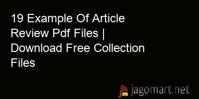 19 Example Of Article Review Pdf Files | Download Free Collection Files