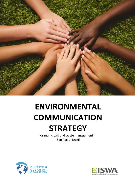 Environmental Communication Pdf 97927 | Communication Strategy For Msw ...