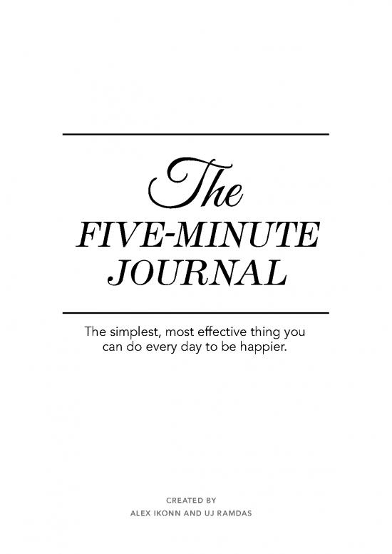 Journal Pdf 97836 | Five Minute Journal Quickstart