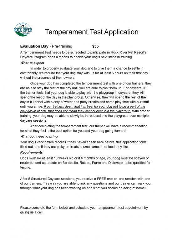 Temperament Test Pdf 97262 | Temperament Test Application 2