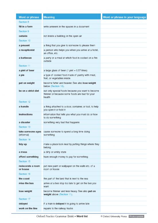 Language Pdf 99049 | Oxford Practice Grammar Basic Word And Phrase List