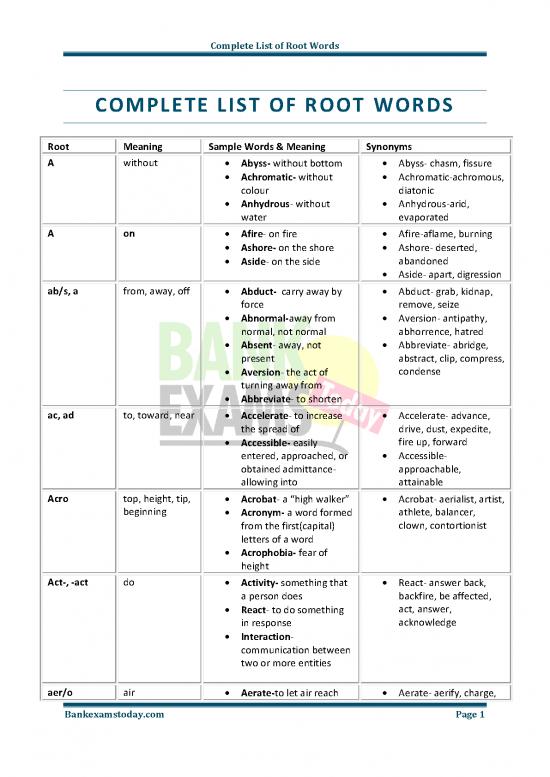 Colour Therapy Pdf 100302 | Complete List Of Root Words