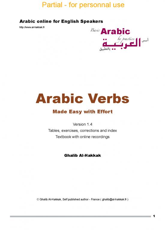 Arabic Pdf 100544 | Arabic Verbs