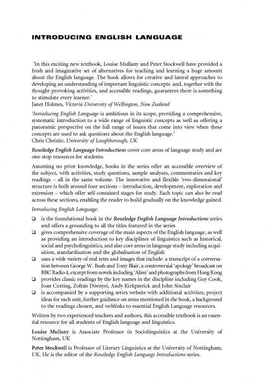 Language Pdf 100958 Introducing English Language