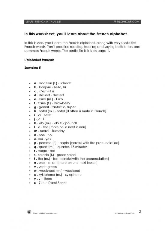 French Alphabet Pdf 100177 | The French Alphabet