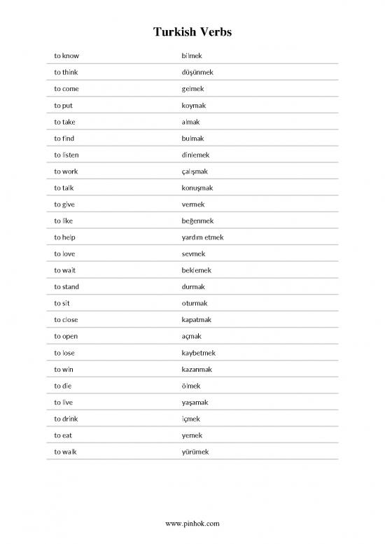 13 Turkish Verbs Pdf Files | Download Free Collection Files