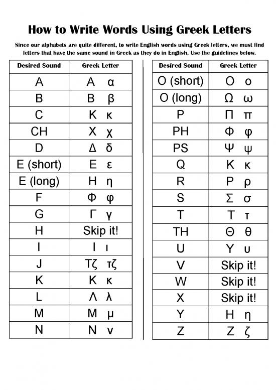 Greek Alphabet Pdf 102306 | Greek Alphabet