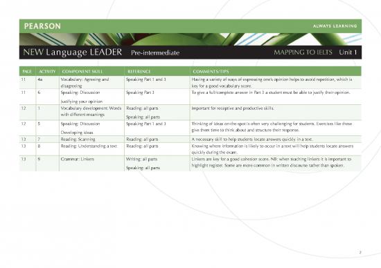 Language Pdf 103389 | New Language Leader Ielts Mapping Pre Intermediate