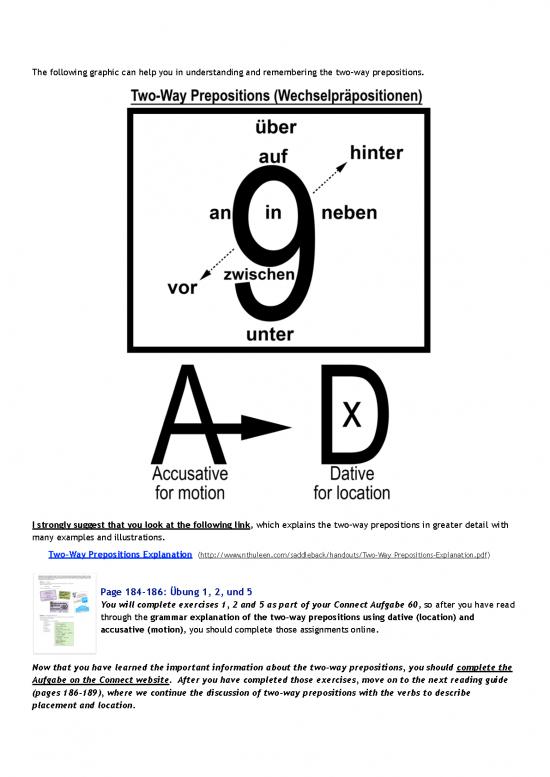 German Textbook Pdf 103318 | Reading Guide 15 1 Two Way Prepositions