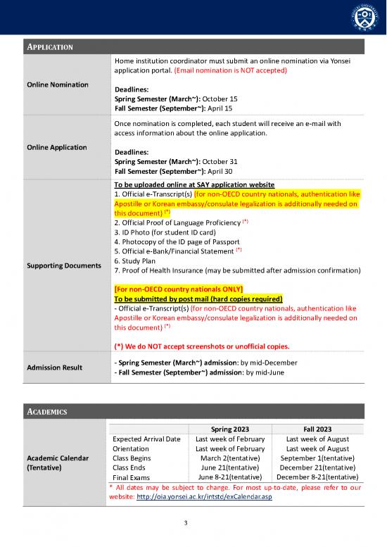 Theoretical Orientation Pdf 103788 | Yonsei Esp Factsheet Spring 2023