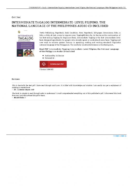 Tagalog For Beginners Pdf 106088 | 0804842620 Intermediate Tagalog ...