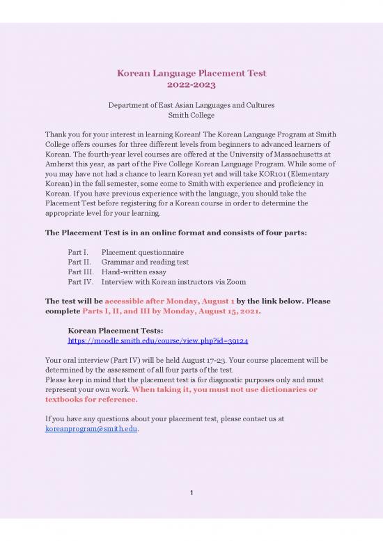 Korean Test For Beginners Pdf 105252 | Koreanplacementtestinstructions