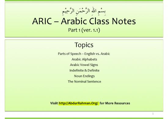 Arabic Notes Pdf 105302 | Madina Book1 Notes Abdurrahman Org