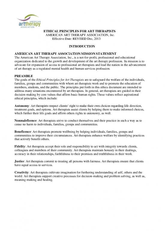 Education Pdf 107219 | Ethical Principles For Art Therapists