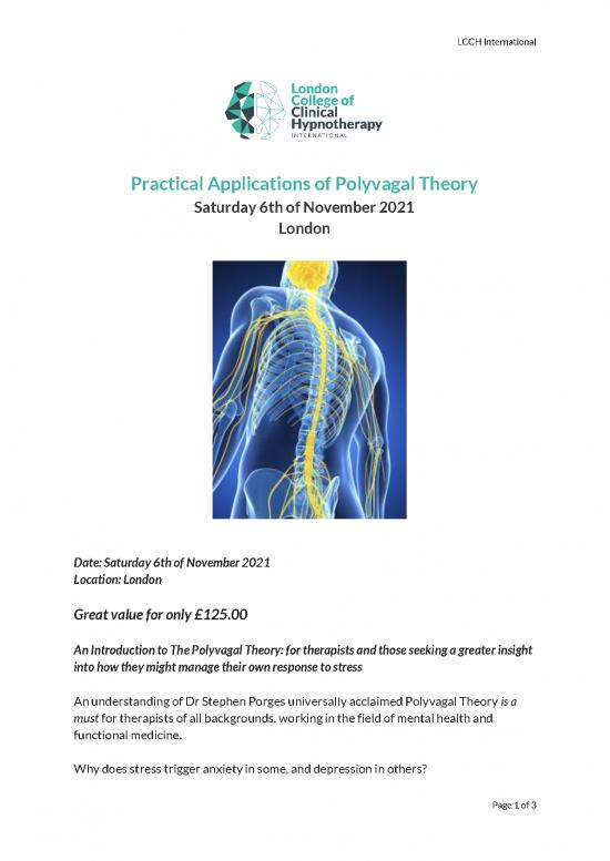 Medicine Pdf 107483 | Practical Applications Of Polyvagal Theory