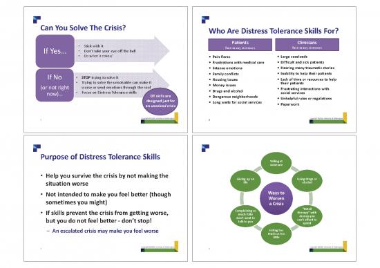 Learning Pdf 109180 | Distress Tolerance Presentation Handout