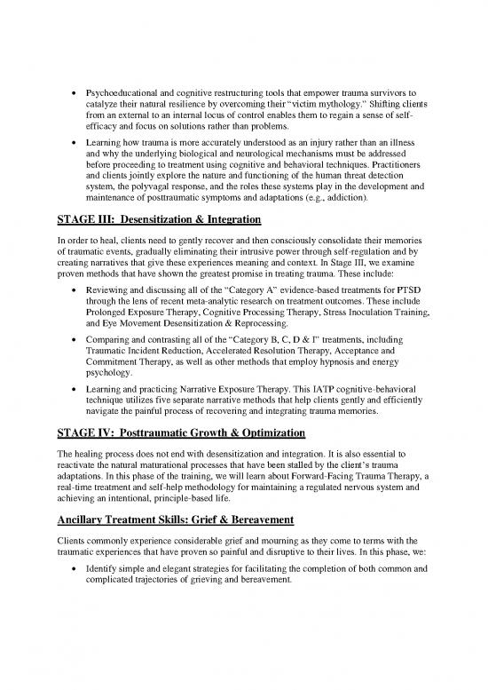 Cognitive Therapy Pdf 107813 | Mastering The Four Stages Of Trauma ...