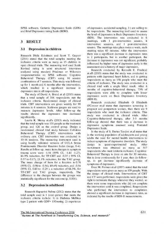 Cbt Pdf 108050 The Effectiveness Of Cbt In Reducing Depression A