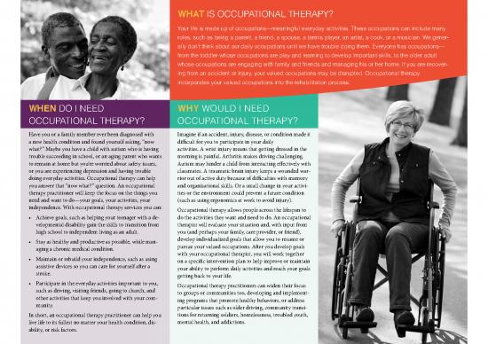 Therapeutic Community Pdf 108346 | What Is Ot Brochure