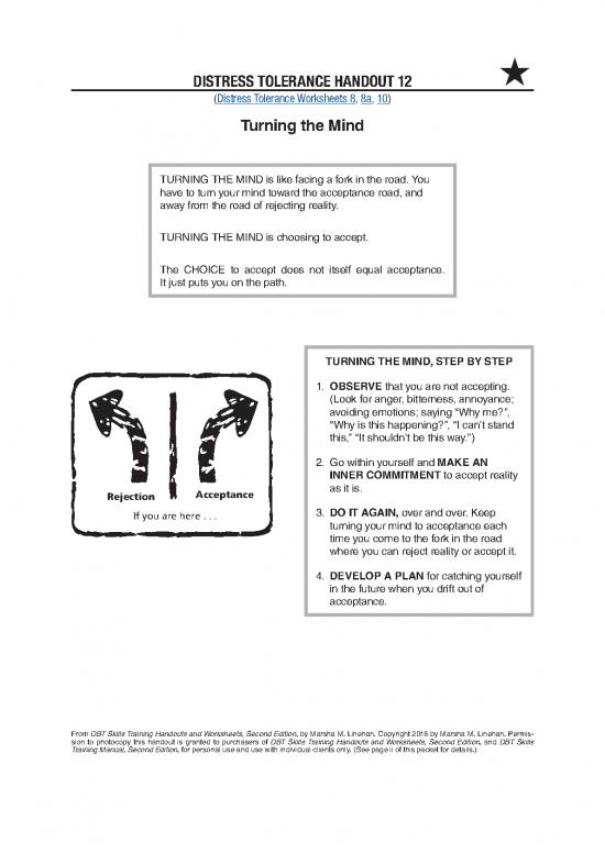 Reality Therapy Pdf 107360 | Dbt Distress Tolerance Grp 6 Handouts