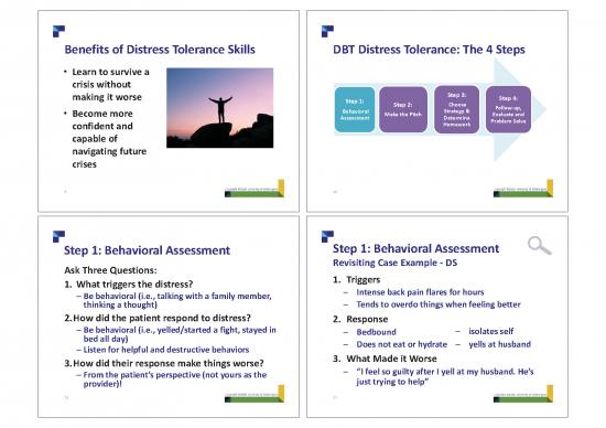 Learning Pdf 109180 | Distress Tolerance Presentation Handout