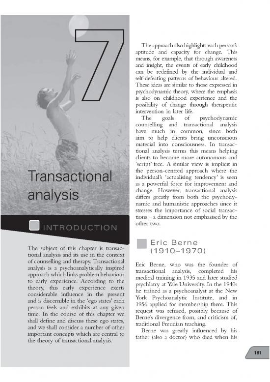 7 Transactional Analysis