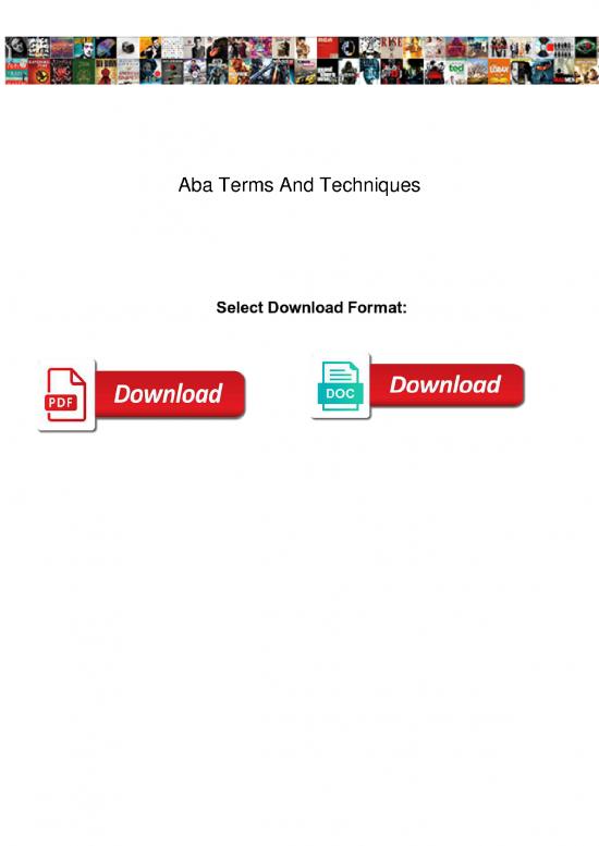 Aba Therapy Techniques Pdf 110492 Aba Terms And Techniques