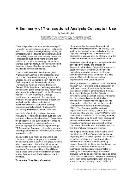 7 Transactional Analysis