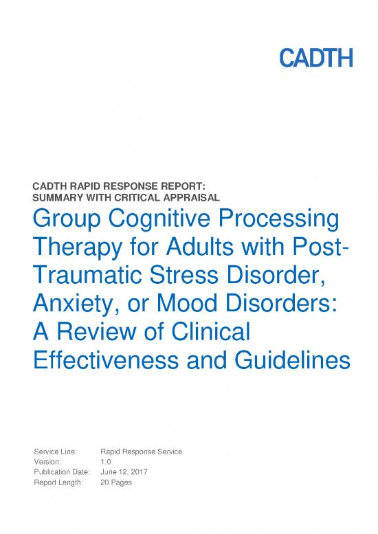 Cadth Tailored Review Template | Sample Submission