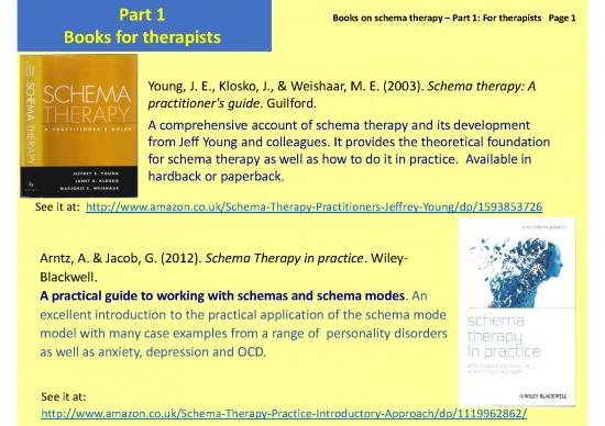 2020 Books On Schema Therapy