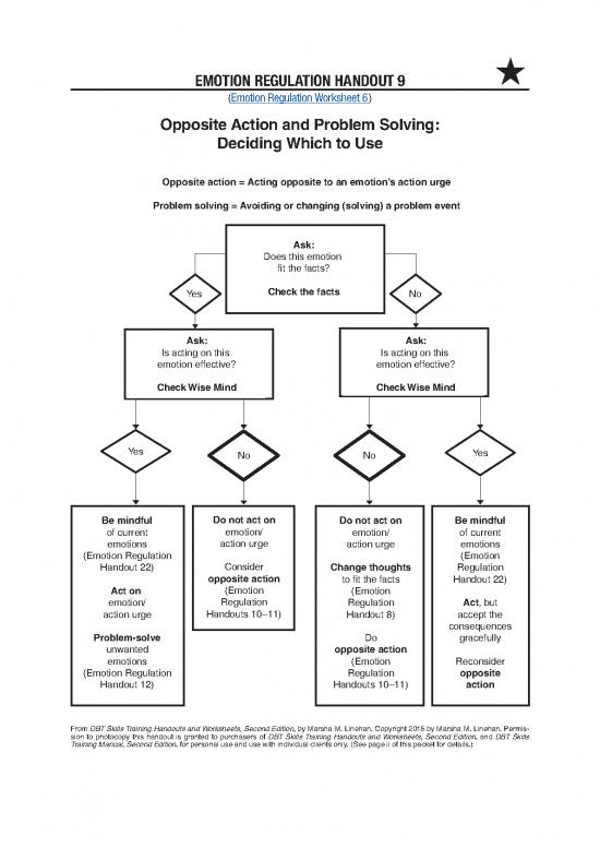 Dbt Emotional Regulation Group 4 Handouts