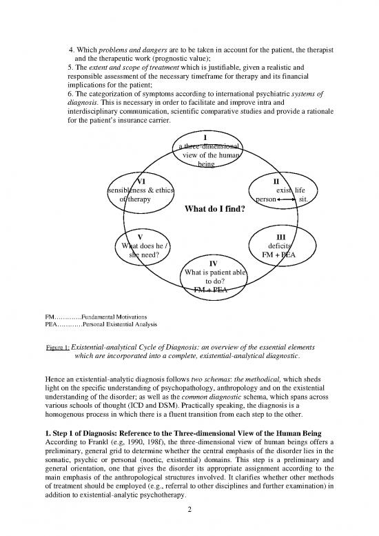 Existential Therapy Pdf 109851 | Diagnosis Final