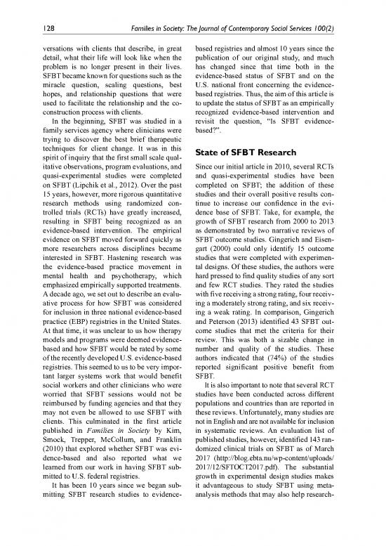 Sfbt Pdf 111315 | Solutions Focused Brief Therapy