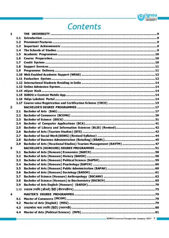 Ignou Prospectus 2021 Pdf 111816 | Common Prospectus English Compressed 1