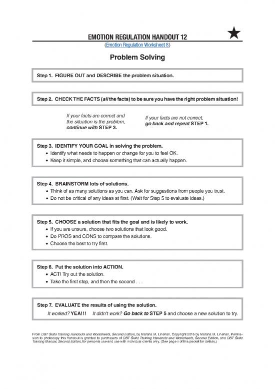 Dbt Emotional Regulation Group 4 Handouts