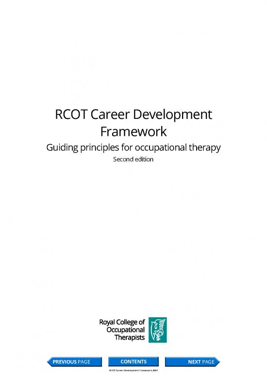 Education Pdf 111349 | Rcot Career Development Framework Launched March ...