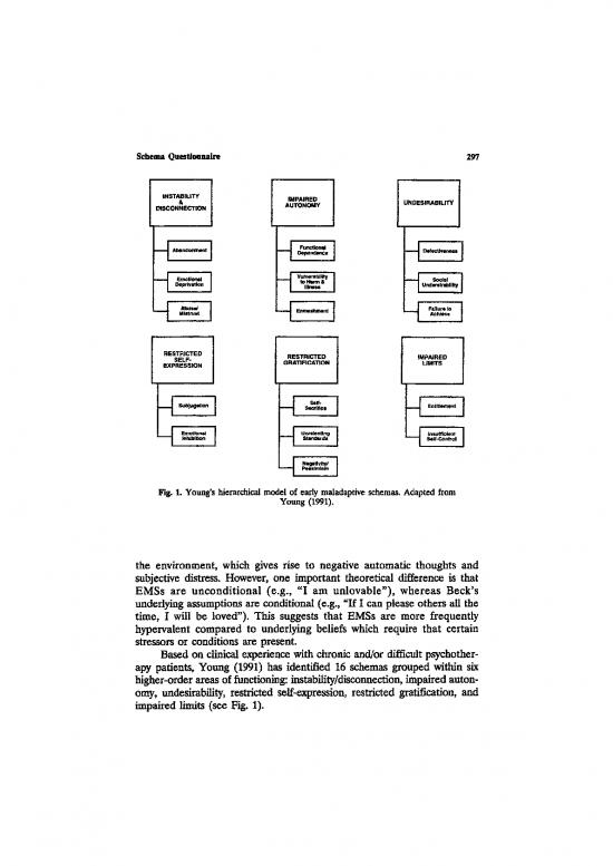 Study Pdf 110021 | The Schema Questionnaire