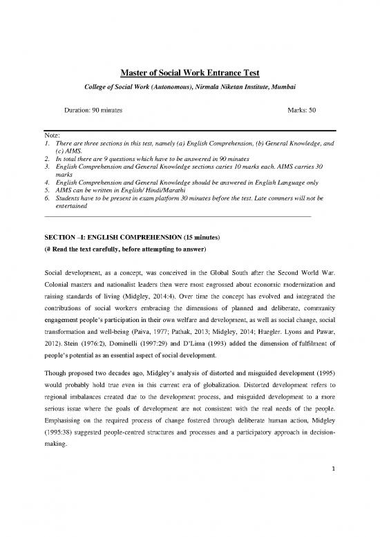 Masters Entrance Exam Questions Pdf 113962 | Entrance Test Model Paper