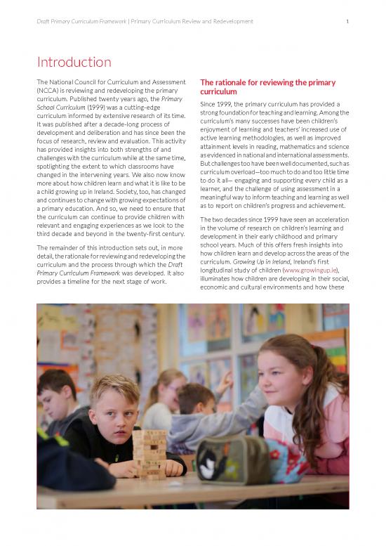 Learning Pdf 112457 | Ncca Primary Curriculum Framework 2020