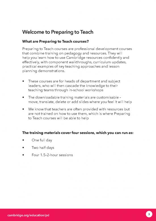 Study Pdf 114645 | Preparing To Teach Course Overview