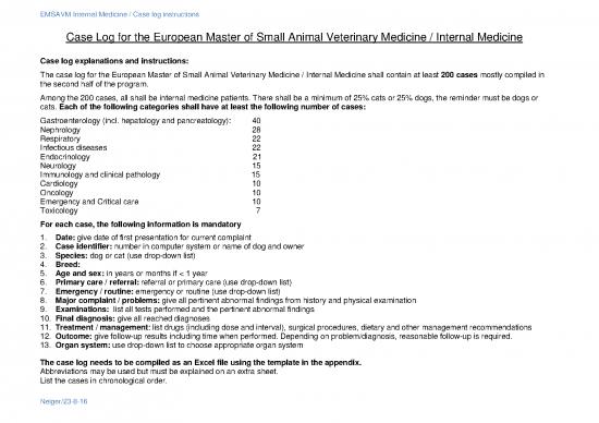 Internal Medicine Cases Pdf 115931 | Case Log Instructions Master ...