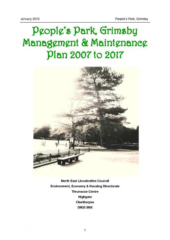 Matrix Pdf 115597 | Peoples Park Management Plan